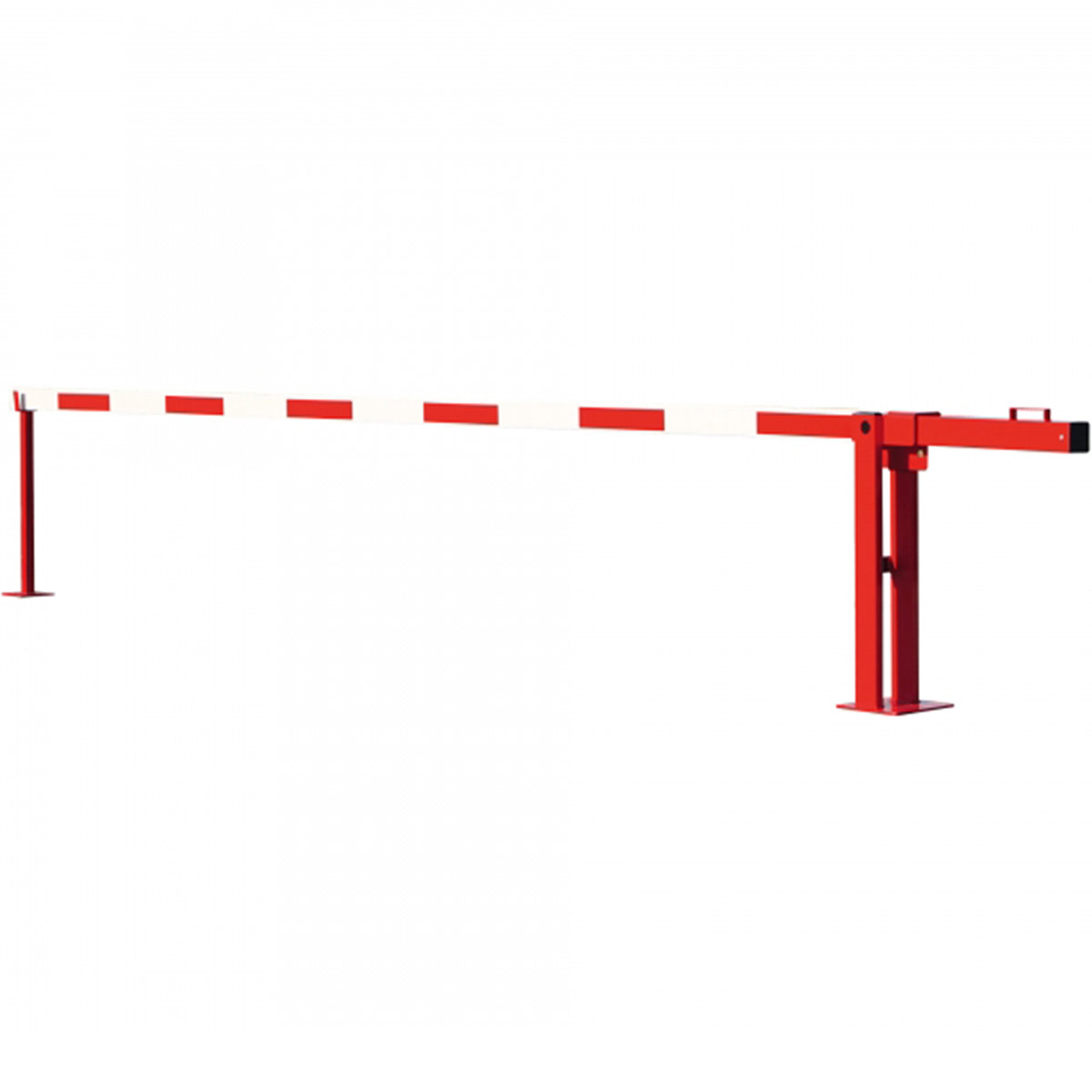 COMPACT Red/White 7m Fixed-Strut Counterweight Boom Barrier | Traffic ...