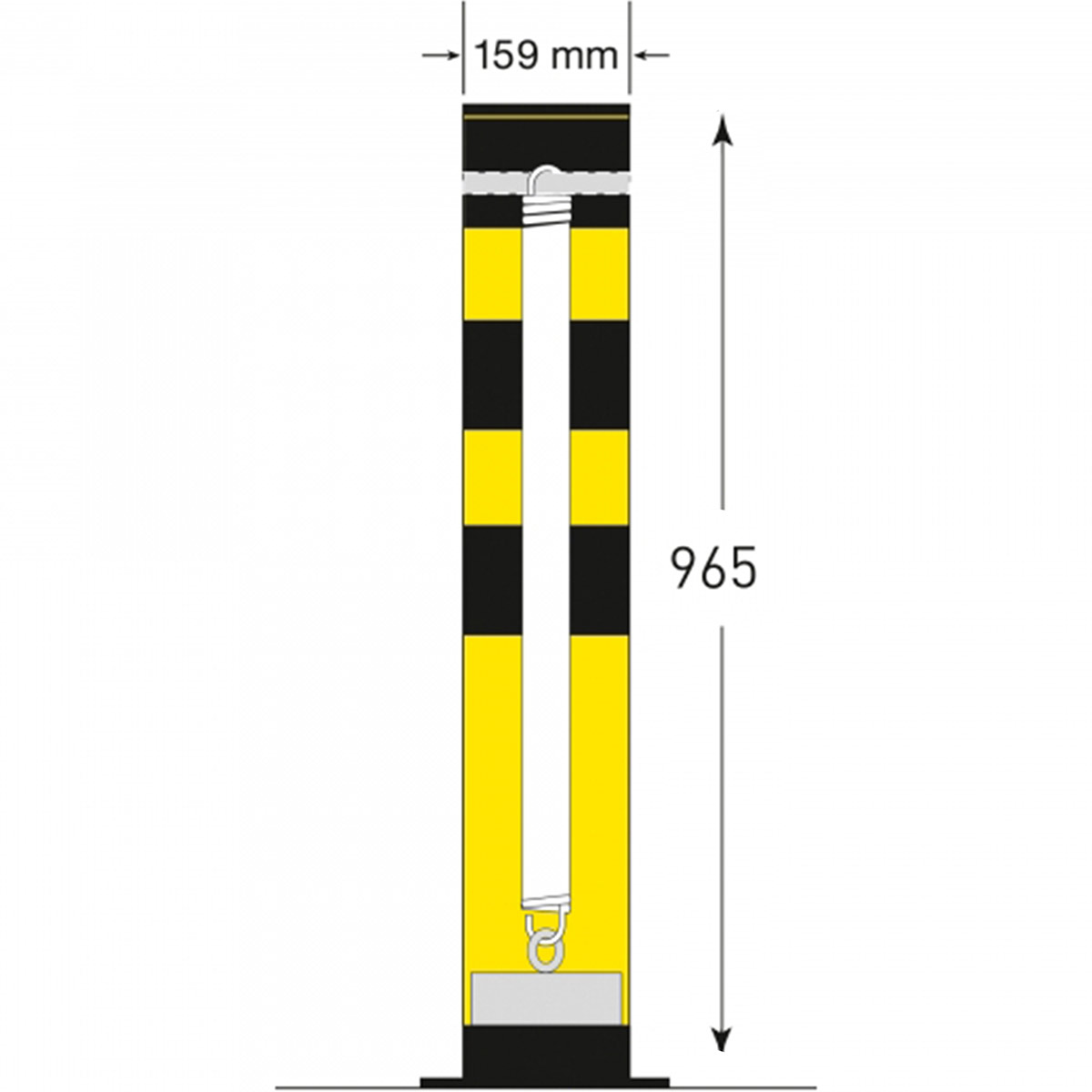 BLACK BULL FLEX Heavy-Duty Indoor Bollard 965mm x 159mm | Traffic-Line ...