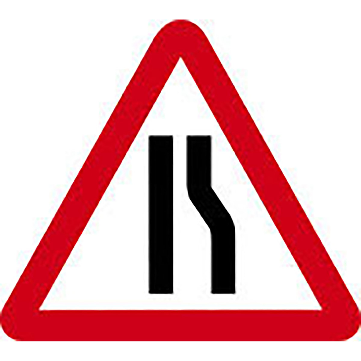 Quazar Roll-Up Road Narrows Off-Side Road Sign 600mm | Not Branded ...