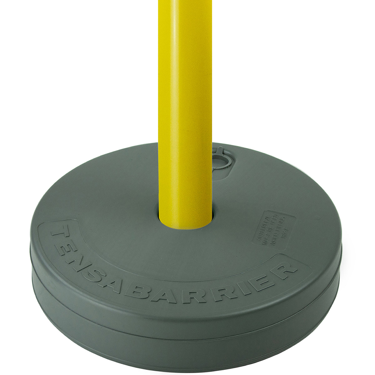 Tensabarrier Yellow Retractable Outdoor Barrier Post with Black/Yellow ...