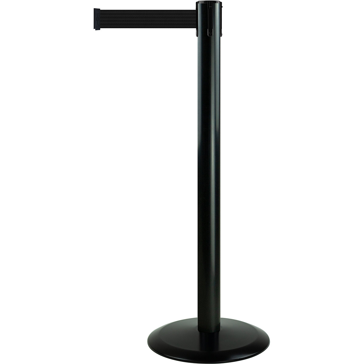 Tensabarrier Advance Black Retractable Barrier Post with Black Belt ...