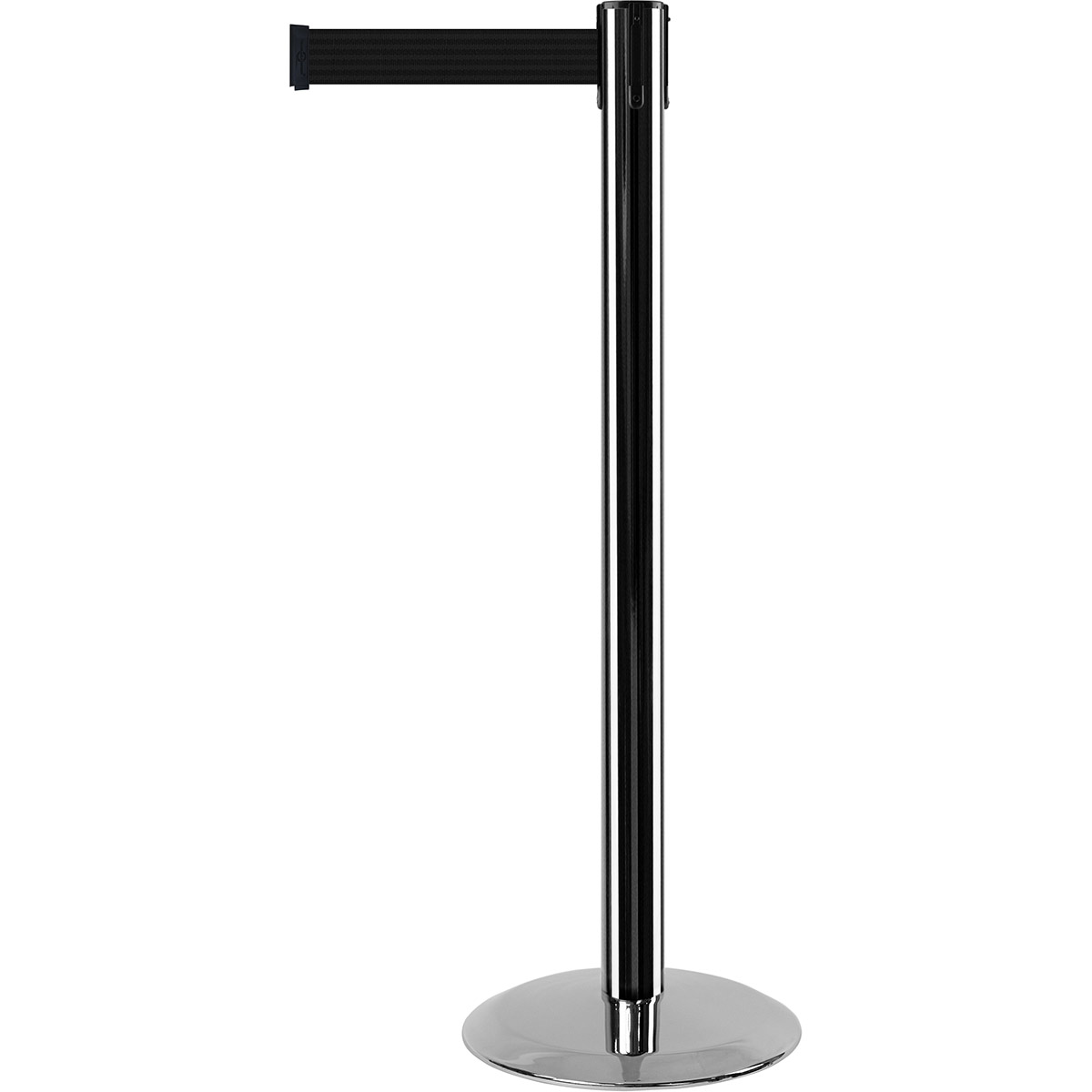 Tensabarrier Advance Chrome Retractable Barrier Post with Black Belt ...