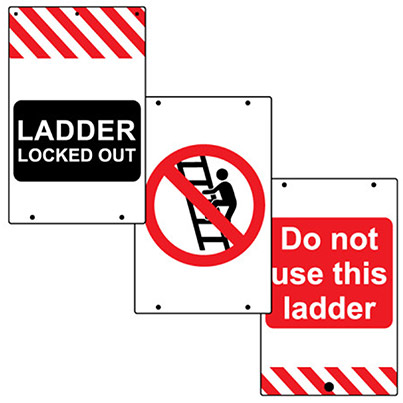 Spectrum Industrial "Locked Out" 90mm Three Panel Ladder Lockout ...