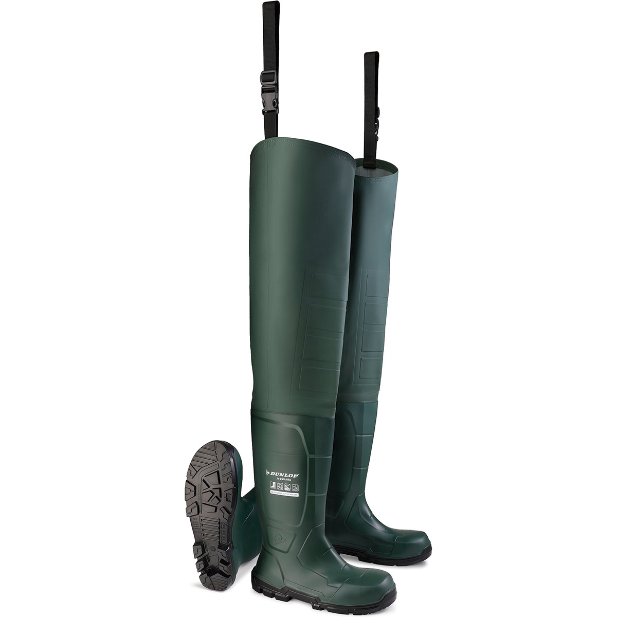 Dunlop Acifort JobGUARD Green S5 Safety Thigh Waders | Dunlop | Dunlop | Arco