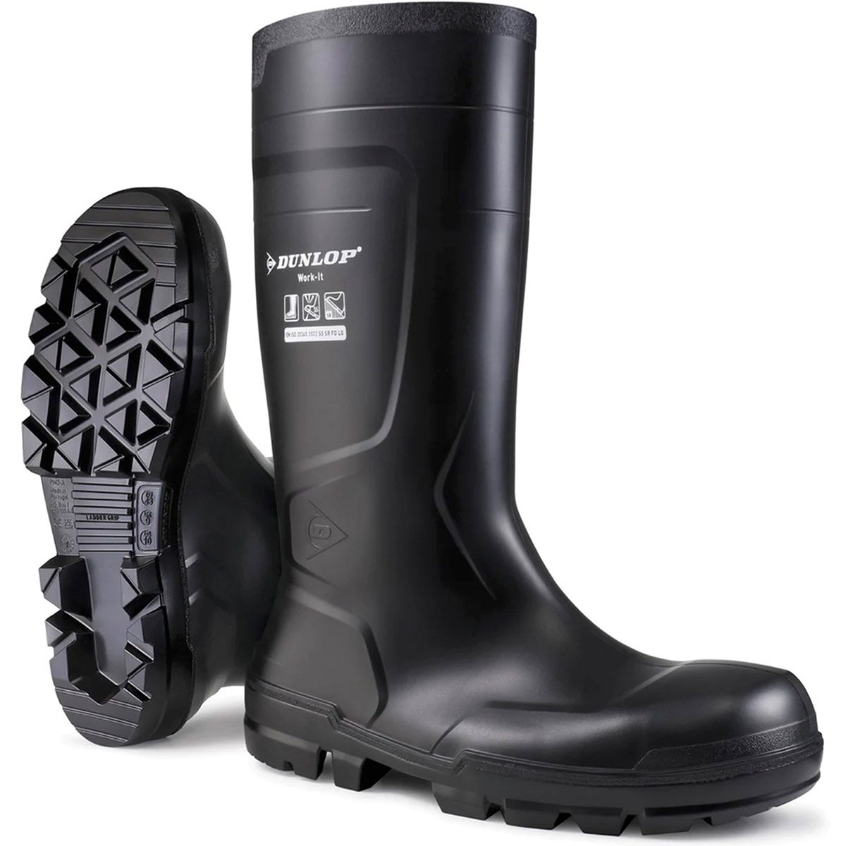 Dunlop Work-It Black S5 Safety Wellington Boots | Dunlop | Dunlop | Arco