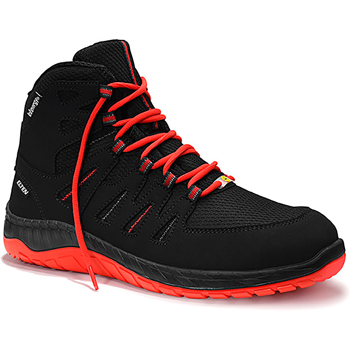 ELTEN Maddox Black/Red S3 ESD Safety Hiker Boots | ELTEN | Safety Hiker ...