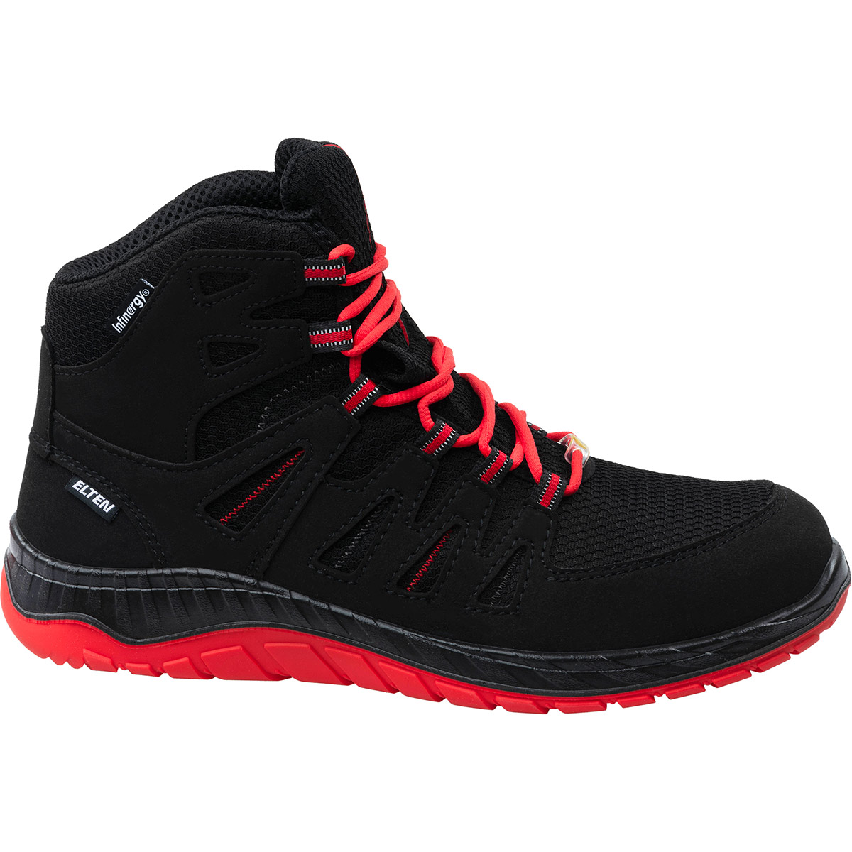 ELTEN Maddox Black/Red S3 ESD Safety Hiker Boots | ELTEN | Safety Hiker ...