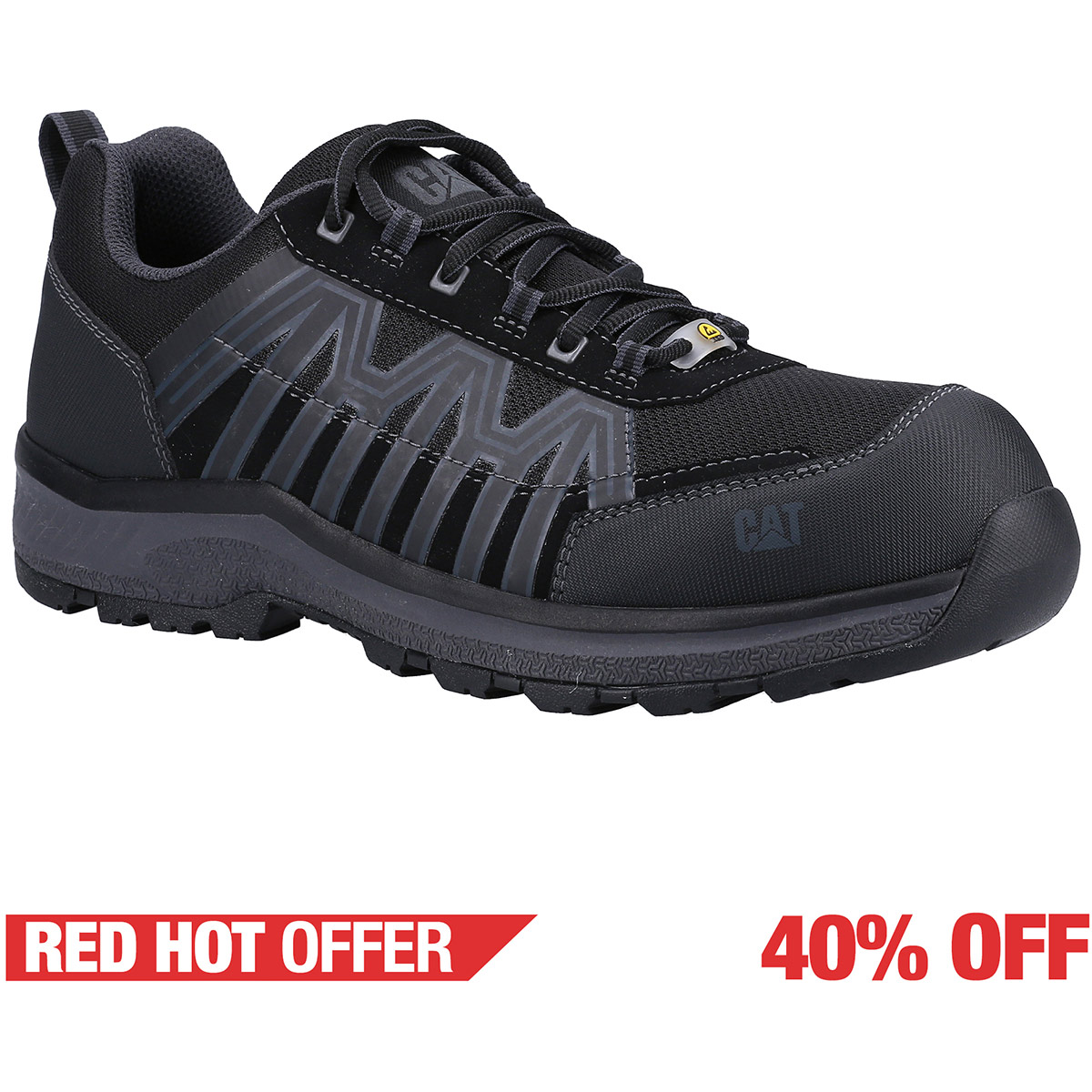 CAT Charge Black ESD S3 Safety Trainers | CAT | Safety Trainers | Arco