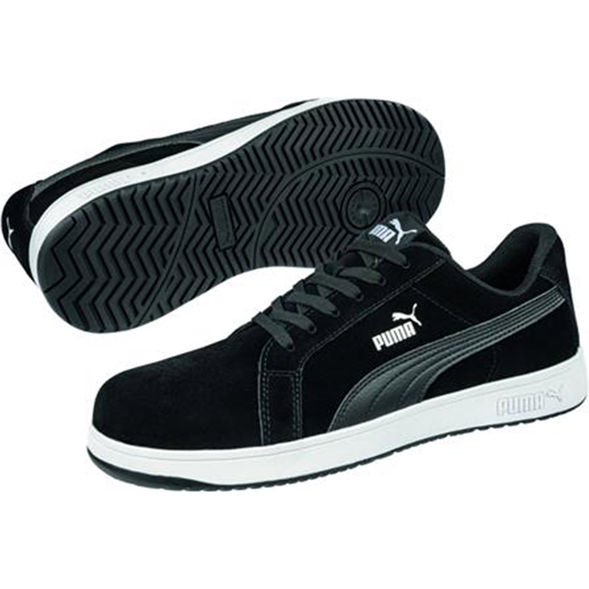 Puma Iconic Black Suede S1PL ESD Safety Trainers | Puma Safety | Safety ...