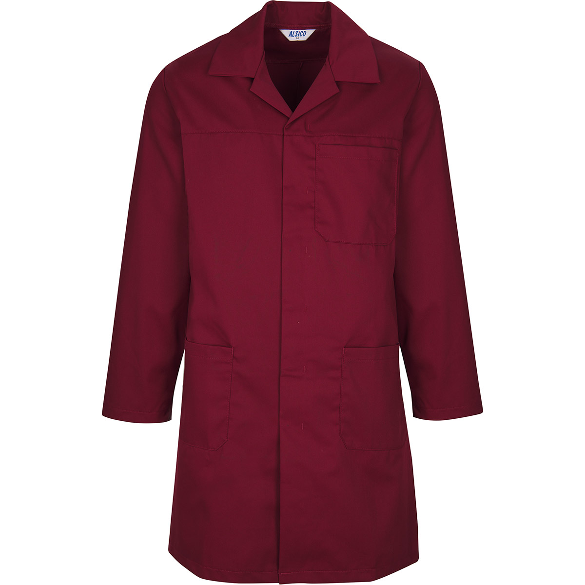 Alsico Alsi Maroon Industrially Launderable Warehouse Coat | Alsico ...