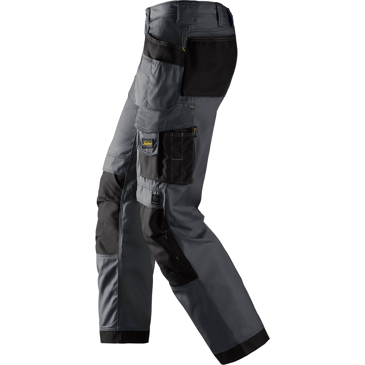Snickers Craftsmen 3213 Men’s Steel/Black Trousers with Holster Pockets ...