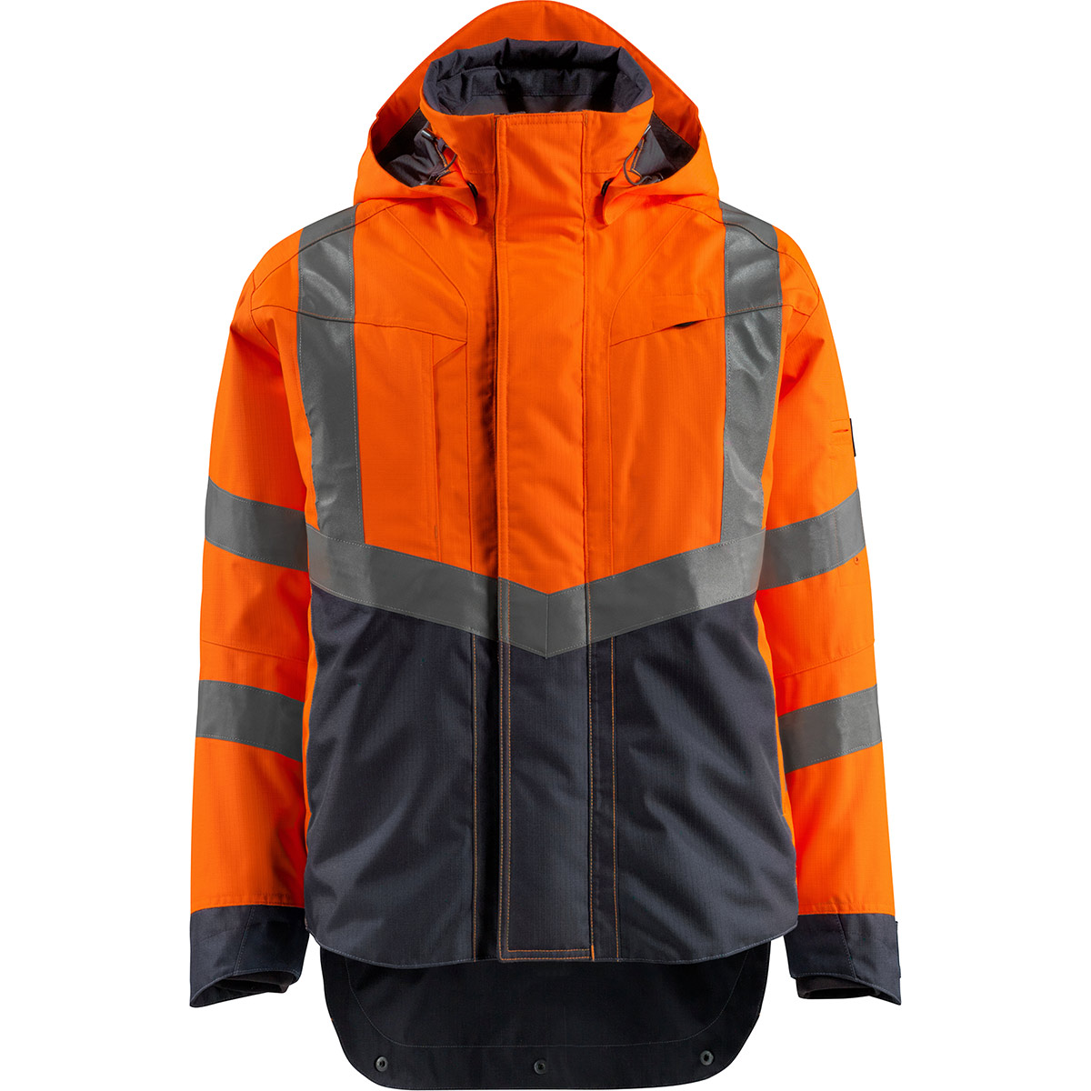 MASCOT SAFE SUPREME Harlow Men’s Orange/Navy Hi-Vis Shell Jacket ...
