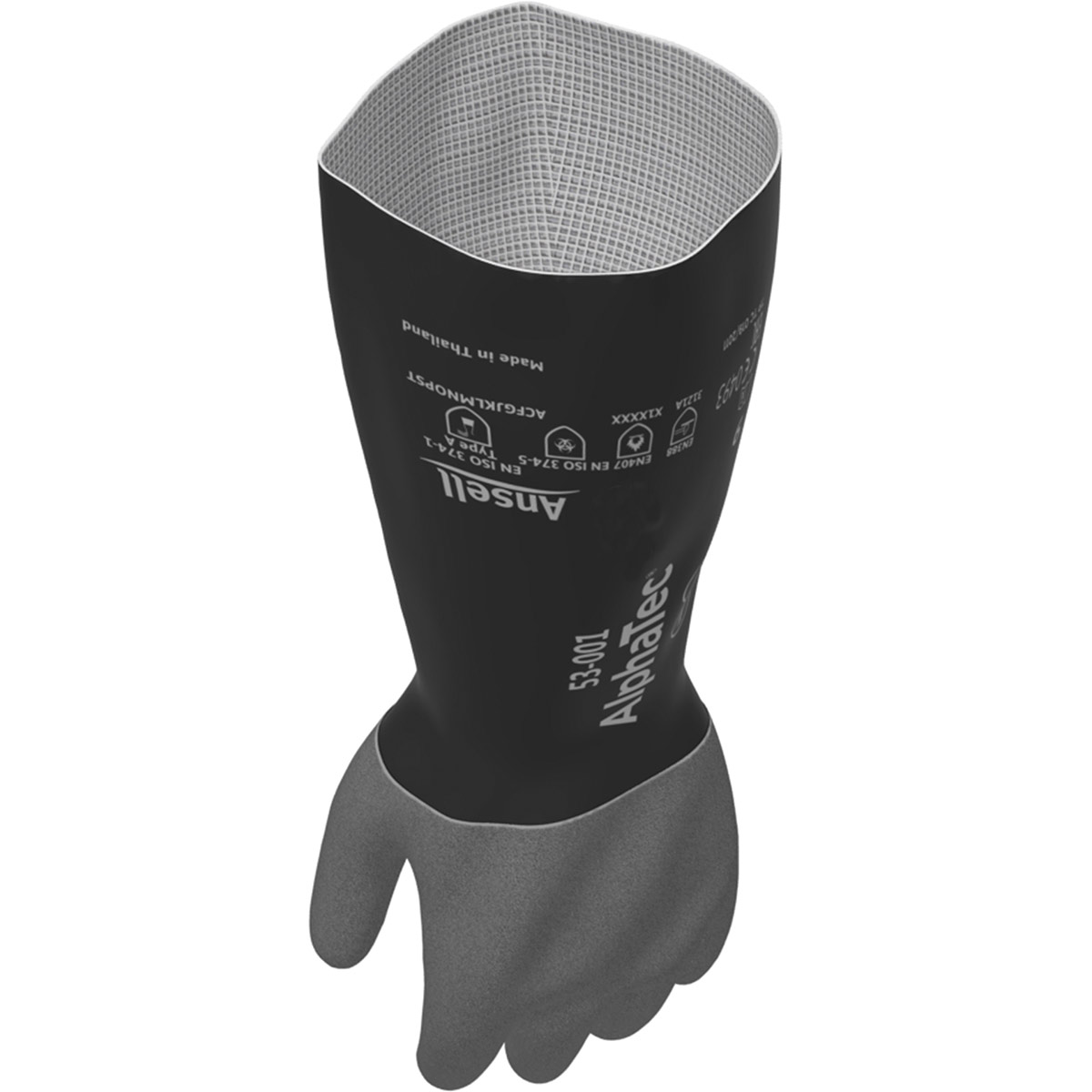 Ansell AlphaTec 53-001 Nitrile/Neoprene Chemical-Resistant Gloves ...